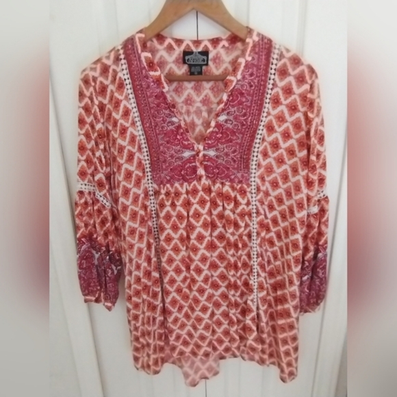 Angie | Tops | Boho Peasant Blouse | Poshmark